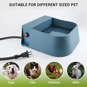 PETLESO Heated Automatic Water Bowl for Dogs, Heated Dog Automatic Filling Outdoor Bowl, Heated Auto Waterer for Dogs, Cats, Chickens, Feral Animals