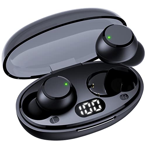 Wireless Earbuds Upgraded 5.3 Headphones with LED Power Display Charging Case IPX7 Waterproof Ear Buds in-Ear Earphones with Microphones for Android Gaming PC Computer Laptop TV Music Sport