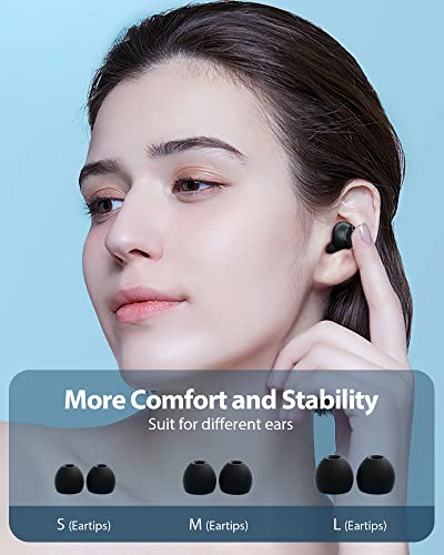 Wireless Earbuds Upgraded 5.3 Headphones with LED Power Display Charging Case IPX7 Waterproof Ear Buds in-Ear Earphones with Microphones for Android Gaming PC Computer Laptop TV Music Sport