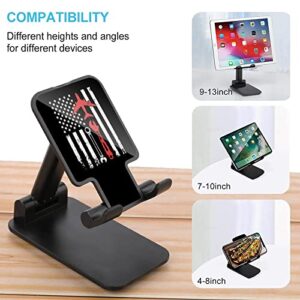 Airplane Mechanic American Flag Cell Phone Stand Foldable Phone Holder Portable Smartphone Stand Phone Accessories One Size