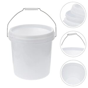 DOITOOL Water All Toy Food Tub Heavy Lid Pigment Cream Thickened Empty Storage Seal Plastic Treasure Duty Sealed Fodder Oil with Container Portable Buckets Handle Paint for Grade L Vegetable Bucket