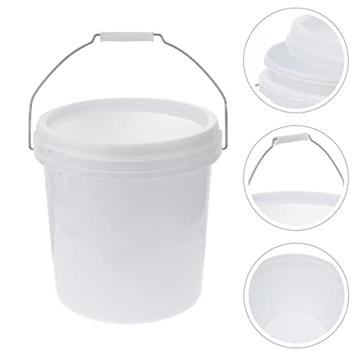 DOITOOL Water All Toy Food Tub Heavy Lid Pigment Cream Thickened Empty Storage Seal Plastic Treasure Duty Sealed Fodder Oil with Container Portable Buckets Handle Paint for Grade L Vegetable Bucket