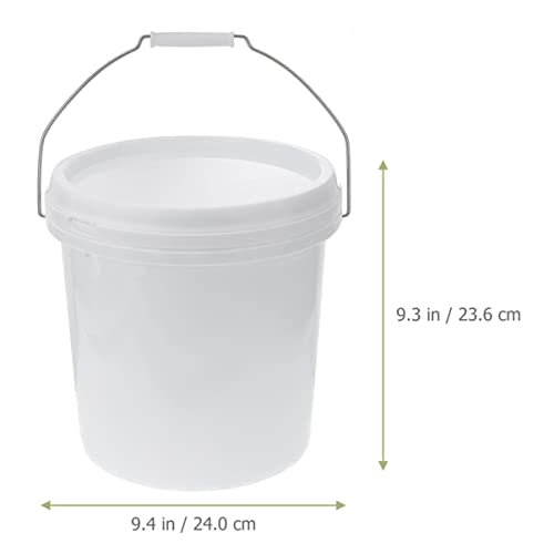 DOITOOL Water All Toy Food Tub Heavy Lid Pigment Cream Thickened Empty Storage Seal Plastic Treasure Duty Sealed Fodder Oil with Container Portable Buckets Handle Paint for Grade L Vegetable Bucket