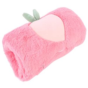 dechous women hand muffs winter hand warmer plush hugging pillow hand warmer faux fur hand muffs peach pattern plush pillow cozy arm warmer plush pillows hand warmer pouch