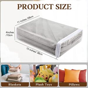 30 Packs 15x11x4" Clear Vinyl Zippered Storage Bags PVC Plastic Storage Bags Sweater Storage Bags with Zipper for Home Blankets Clothes Sheet Sweater Fabrics Cosmetics Christmas Decoration Organizer