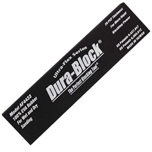 dura-block sanding block holder pad - 11in ultra-flex scruff pad fit wet dry sandpaper and scuff pads for auto and wood