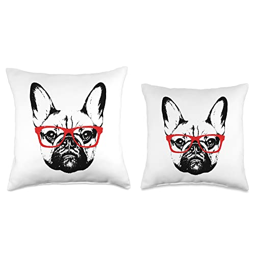 frenchie shirts, french bulldog, frenchie mom, dog Pug Bull Throw Pillow, 18x18, Multicolor