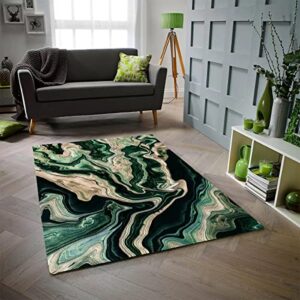 green black beige marble swirl modern abstract area rug for living room bedroom luxury aesthetic dining room carpet no-slip indoor office floor rug kitchen laundry rug 4x6