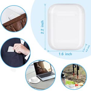 Wireless Charging Case for Airpod 1/2, Charger Case Replacement with Sync Button and Built-in 450 mAH Battery, No Earbuds Include (White)