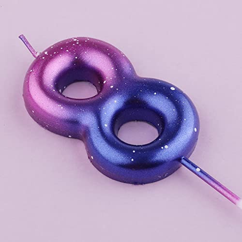 2.4in Birthday Candle, Purple Blue Gradient Number Birthday Candles for Cake Number Candle Decoration for Kids Adults Birthday Party Wedding Anniversary Graduation Ceremony (8)