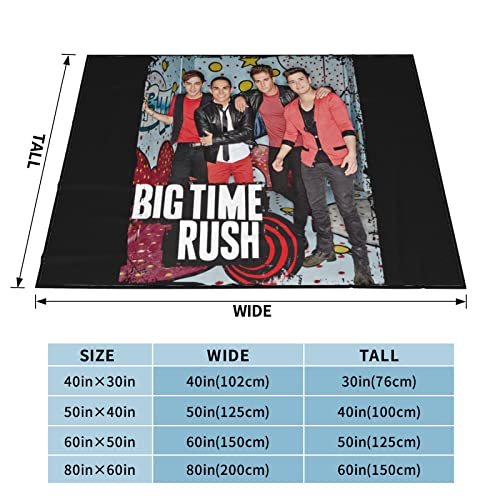 CUPLES Big Singer Time Band Ru Popularity Sh Blanket Suitable for All Seasons Fashion Backpacking 80"x60" Black