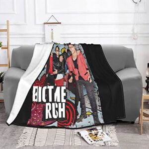 CUPLES Big Singer Time Band Ru Popularity Sh Blanket Suitable for All Seasons Fashion Backpacking 80"x60" Black