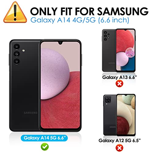 LYWHL [2 Pack for Samsung Galaxy A14 5G Privacy Screen Protector, Anti Spy Tempered Glass 9H Hardness Protective Film for Galaxy A14 6.6”, Anti Scratch Case Friendly Bubble Free Easy Install - Black