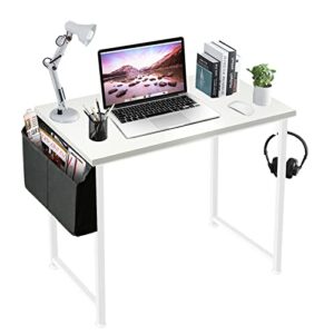 lufeiya 31 31 inch small computer desk white gold and full white set