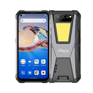 unihertz tank, largest battery 4g rugged smartphone 108mp camera fingerprint 66w fast charging 2380 hours standby 150 hours calling time (support t-mobile & verizon only), black