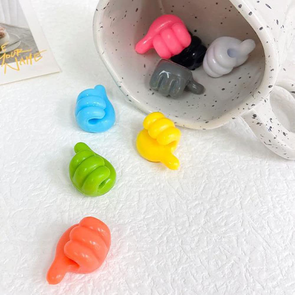 18pcs Thumb Wall Hooks for Hanging,Thumbs Up Wall Hook,Silicone Thumb Wall,Hook Thumb Hooks Silicone,Multifunctional Self Adhesive Clip Key Hook Wall Hanger for Storage Cable/Headphone/Mask(9Color)