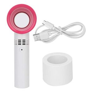 bladeless fan, hand held fans, portable mini usb air conditioning cooler face fan grafting false eyelashes fan, rechargeable eyelash fan dryer(white)