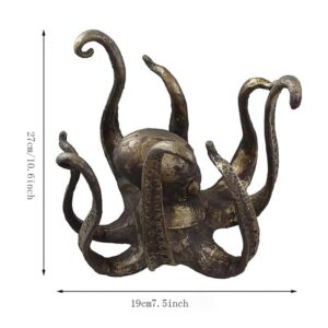 LELEBEAR Octopus Mug Holder, Octopus Coffee Mug Holder Mug Holder Pendant Tea Cup Holder Vintage-Style Resin Octopus Table Topper Statue Ornament (1 PCS)