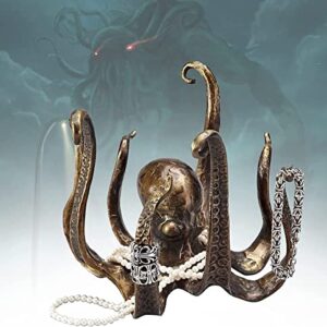 LELEBEAR Octopus Mug Holder, Octopus Coffee Mug Holder Mug Holder Pendant Tea Cup Holder Vintage-Style Resin Octopus Table Topper Statue Ornament (1 PCS)