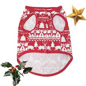 Dog Christmas Costumes Pet Cold Weather Sweater Coat Puppy Winter Hoodie Warm Vest Clothes Apparel for Small Medium Dogs