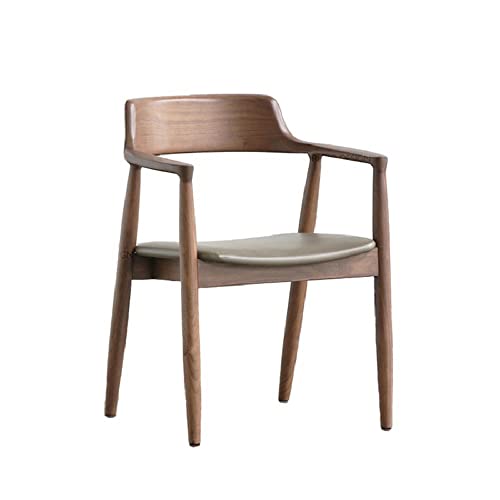 EYHLKM Scandinavian Minimalist President Chair Dining Room Negotiation Book Chair Art Solid Wood Dining Chair Backrest Home