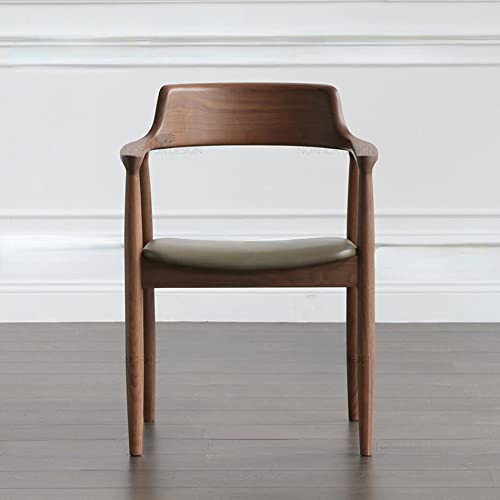 EYHLKM Scandinavian Minimalist President Chair Dining Room Negotiation Book Chair Art Solid Wood Dining Chair Backrest Home