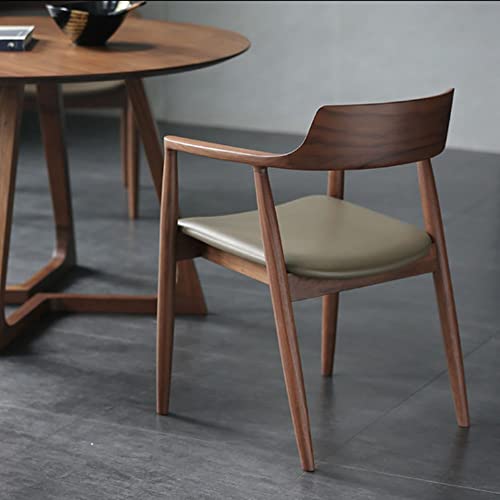 EYHLKM Scandinavian Minimalist President Chair Dining Room Negotiation Book Chair Art Solid Wood Dining Chair Backrest Home