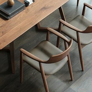 EYHLKM Scandinavian Minimalist President Chair Dining Room Negotiation Book Chair Art Solid Wood Dining Chair Backrest Home