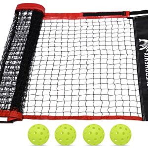 Pickle Ball Replacement Net 22ft x 3ft for Indoor and Outdoor Fits for Most Free-Standing Pickle Ball Frame Come with 4 Outdoor Pickle Balls (Net Only)