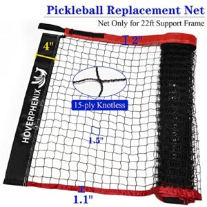 Pickle Ball Replacement Net 22ft x 3ft for Indoor and Outdoor Fits for Most Free-Standing Pickle Ball Frame Come with 4 Outdoor Pickle Balls (Net Only)