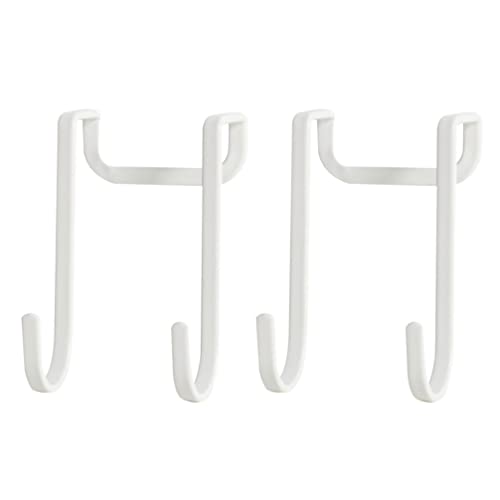 Zerodeko Shower Door Hook Over Cabinet Hook 2pcs Door Drawer Hooks Double S Shaped Punch Free Hooks for Kitchen Bathroom Cabinet Closet Drawer Fence Towel Cloth Bags Sundries Shower Door Towel Hook