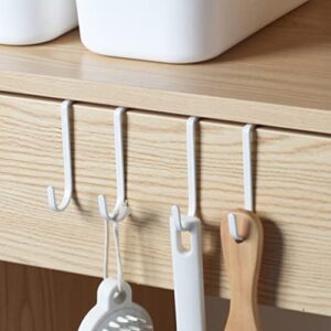 Zerodeko Shower Door Hook Over Cabinet Hook 2pcs Door Drawer Hooks Double S Shaped Punch Free Hooks for Kitchen Bathroom Cabinet Closet Drawer Fence Towel Cloth Bags Sundries Shower Door Towel Hook