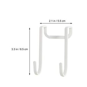 Zerodeko Shower Door Hook Over Cabinet Hook 2pcs Door Drawer Hooks Double S Shaped Punch Free Hooks for Kitchen Bathroom Cabinet Closet Drawer Fence Towel Cloth Bags Sundries Shower Door Towel Hook