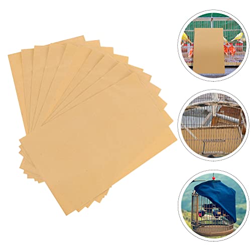 LUOZZY 10pcs Bird Cage Liners Gravel Paper Bird Mats Parrot Cage Gravel Paper Mat, 40 * 25cm