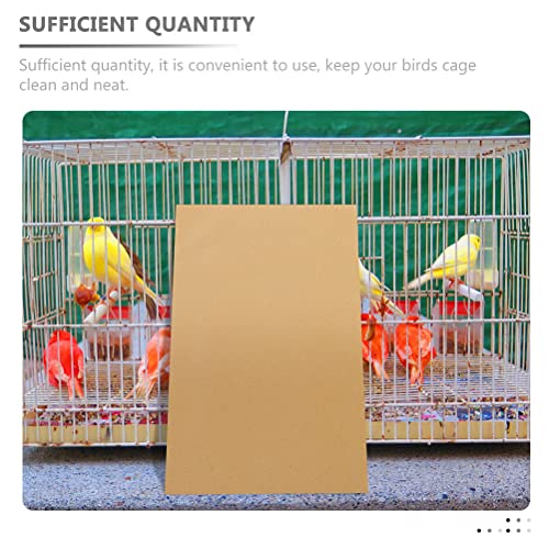 LUOZZY 10pcs Bird Cage Liners Gravel Paper Bird Mats Parrot Cage Gravel Paper Mat, 40 * 25cm