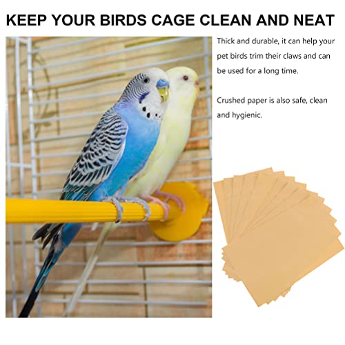 LUOZZY 10pcs Bird Cage Liners Gravel Paper Bird Mats Parrot Cage Gravel Paper Mat, 40 * 25cm