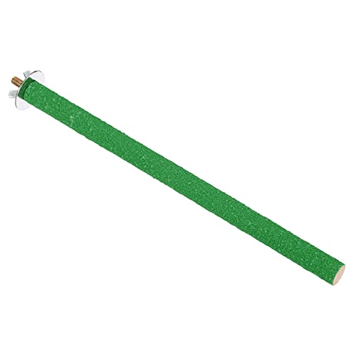 PATIKIL 0.6x9.8 Inch Bird Cage Perch, Parrot Stand Paw Grinding Stick Bird for Parakeet Cockatiel Cage Accessory, Green