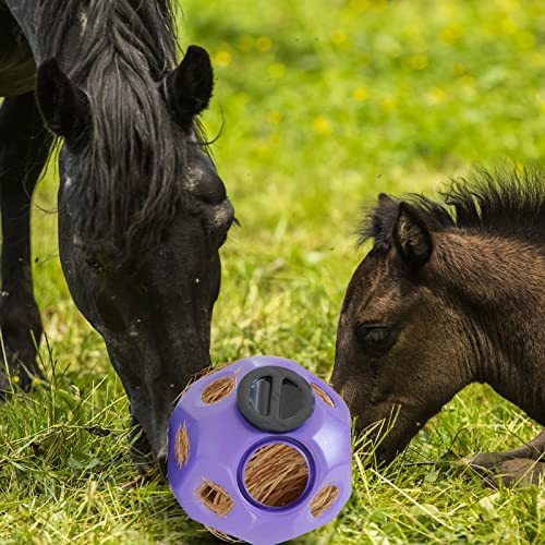 shamjina Horse Treat Ball Hay Feeding Toy Hay Feeder Ball for Horse Stable Stall, Purple