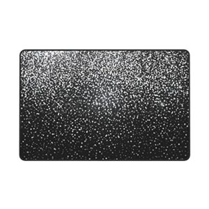 ASEELO Shiny Silver Glitter Super Soft Rug Modern Indoor Rectangular Rug 60x39in Non-Slip and Durable Rug for Living Room Bedroom and Study