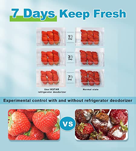 Fridge Deodorizer Mini Portable Reusable Refrigerator Deodorizer Eliminator for Refrigerators, Shoe Cabinet, Wardrobe, Car, Pet Home , More Effective Than Baking Soda and Charcoal Bags