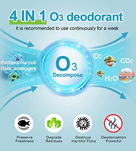 Fridge Deodorizer Mini Portable Reusable Refrigerator Deodorizer Eliminator for Refrigerators, Shoe Cabinet, Wardrobe, Car, Pet Home , More Effective Than Baking Soda and Charcoal Bags