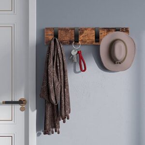 JOIN IRON Wall Hook Mounted Hanging Rack with 4 Hooks-Entryway, Hallway, Or Bedroom-Storage Organization for Coats, Towels, Bags Beautiful Home (Board + Hook)