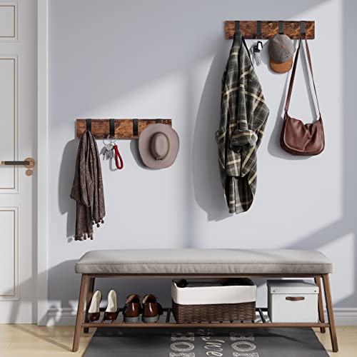 JOIN IRON Wall Hook Mounted Hanging Rack with 4 Hooks-Entryway, Hallway, Or Bedroom-Storage Organization for Coats, Towels, Bags Beautiful Home (Board + Hook)