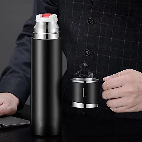 MIAOHY 450/600ml Double Wall Stainles Steel Water Bottle Thermos Keep Hot and Cold Insulated Vacuum Flask for Business Sport (Size : 600ml)