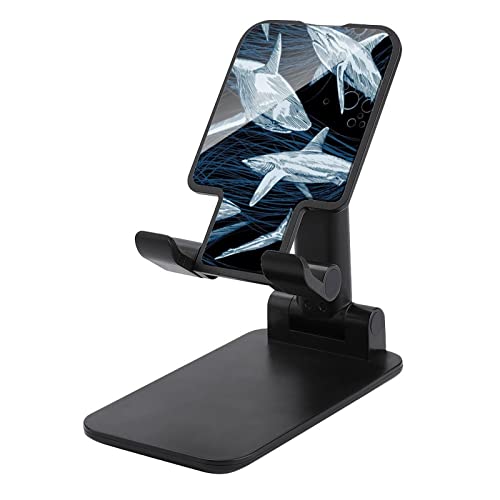 Shark Ocean Cell Phone Stand Foldable Tablet Holder Adjustable Cradle Desktop Accessories for Desk