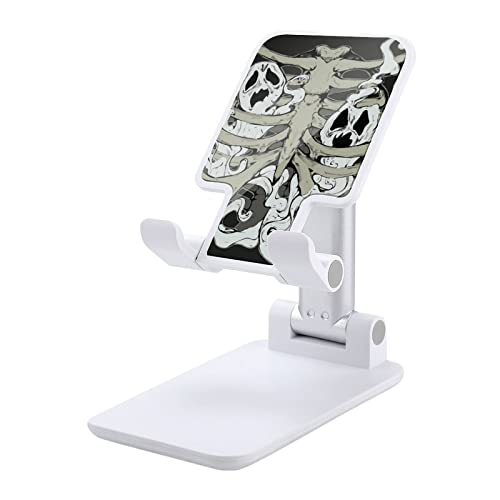 Ribcage Skeleton Ghosts Cell Phone Stand Foldable Tablet Holder Adjustable Cradle Desktop Accessories for Desk