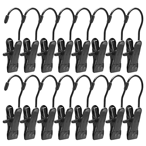 Tinfol Boot Hangers Clips, 16 Pcs Laundry Hooks Hanging Clips, Portable Clothes Pins, Space Saving Clips Hooks, Multifunctional Hangers Clip, for Closet, Travel, Jeans, Hats, Tall Boots, Towels