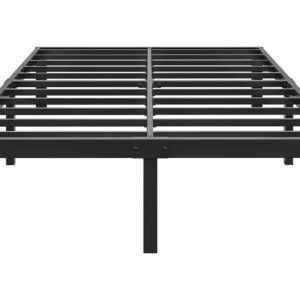 FSCHOS 12 Inch Metal Platform King Size No Box Spring Needed, Heavy Duty Bed Frame Easy Assembly, Noise Free, Black