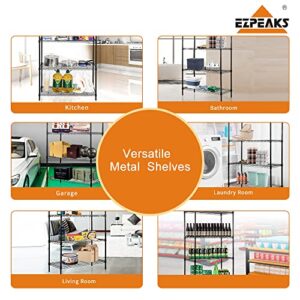 EZPEAKS 5-Shelf Shelving Unit with Shelf Liners Set of 5, Adjustable Storage Rack, Steel Wire Shelves, Shelving Units and Storage for Office Kitchen and Garage (35.5W X 15.8D X 71H)