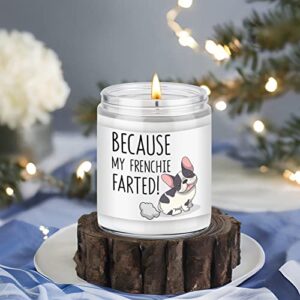 LEADO Candles, Frenchie Gifts for Women, Men - Funny Bulldog Gifts for Frenchie Owners, Frenchie Dad, Frenchie Mom Gifts - Christmas, Birthday Gifts for Frenchie Lovers, Bulldog Lover Gifts